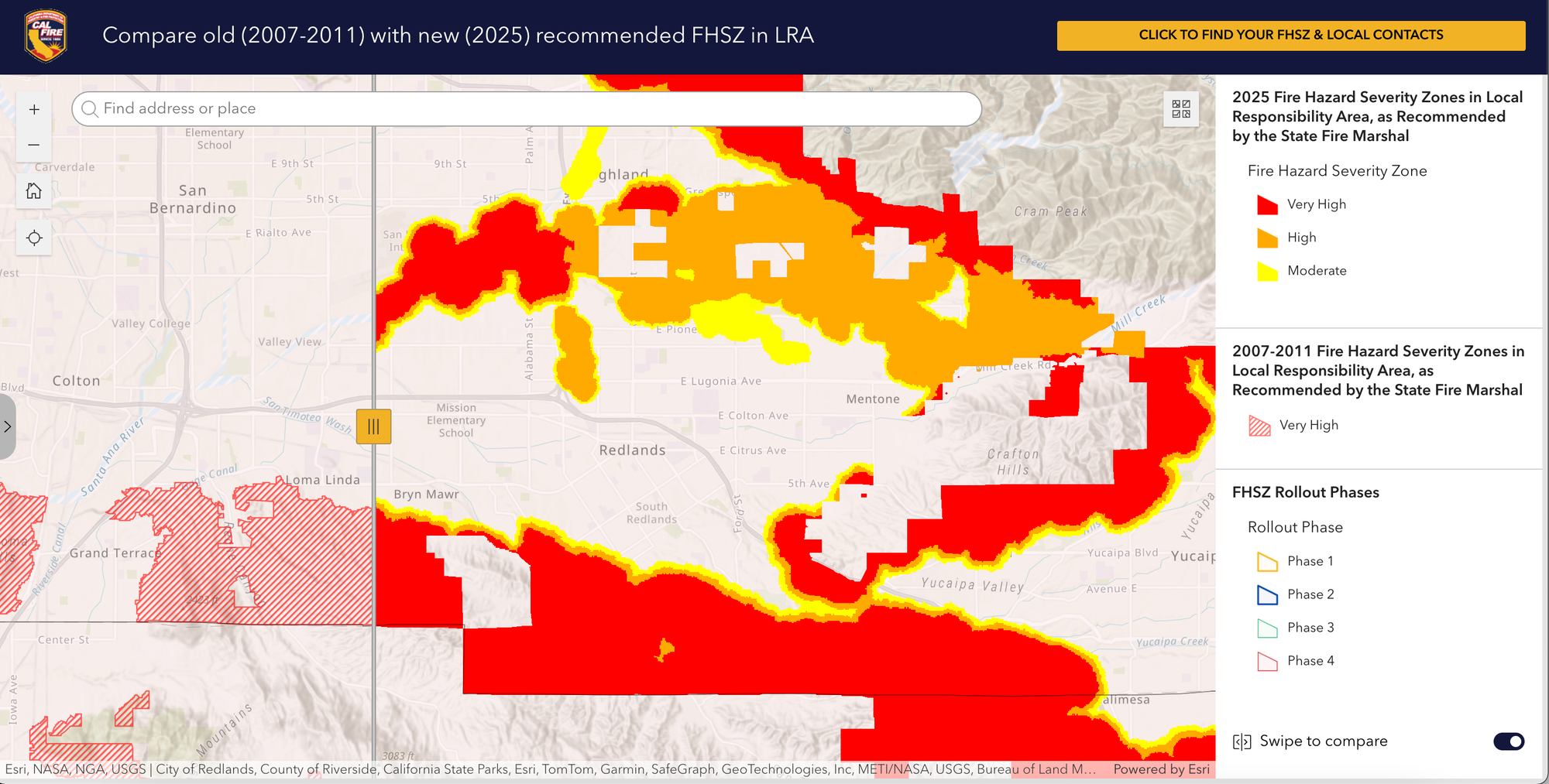 New Cal Fire maps show increased wildfire risk in Redlands; Fire ...